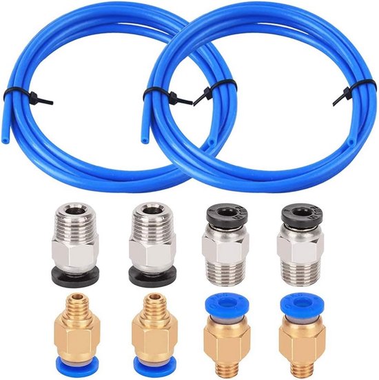 3D Printer Bowden PTFE Buis 1m voor 1,75 mm Filament met Fittingen en Cutter | bol