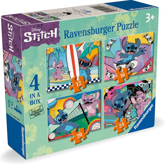 Ravensburger - Disney Stitch - Legpuzzel - 12, 16, 20, 24 Stukjes | bol