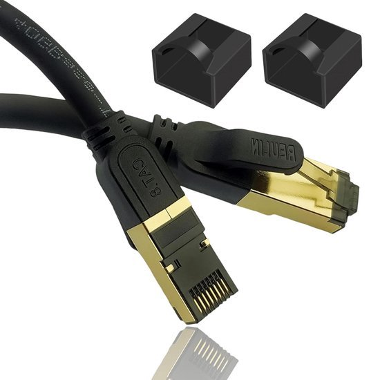 4 m Cat8 Ethernet-kabel - plug & play RJ45 LAN-kabel voor 40G TP ...
