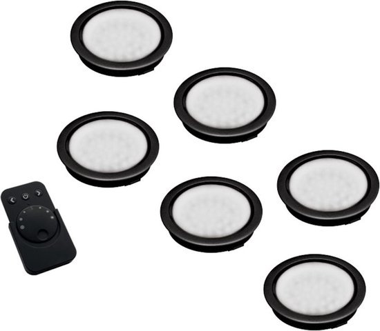Moonlight Emotion LED set van 6 spots met kleur/dim-controller en ...