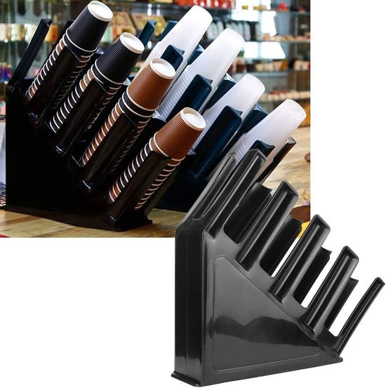 Beker en deksel houder - 4 roosters wegwerp melk thee papieren beker ...