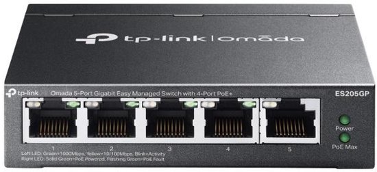 TP-Link Omada ES205GP | Managed Switch | 5x Gigabit Ethernet | 4x PoE ...