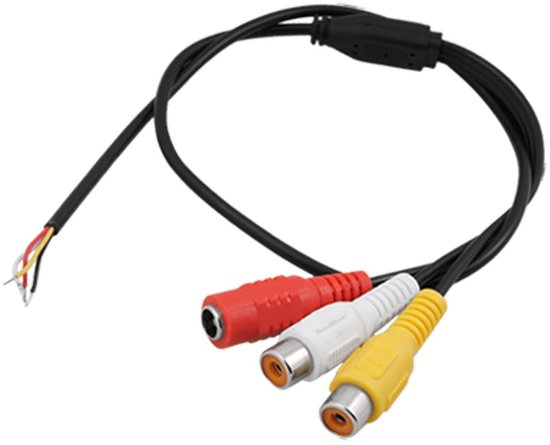 Ruilogod Female RCA DC Jack Audio Video Power Cable 5.5x2.1mm voor CCTV ...