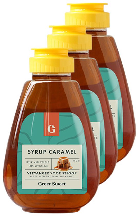 Green Sweet | Syrup | Caramel | 3 stuks | 3 x 450g | bol