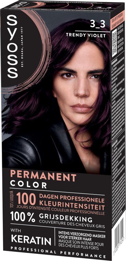 SYOSS Permanent Coloration 3-3 - Haarverf - Permanente Haarkleuring - Trendy Violet –... | bol