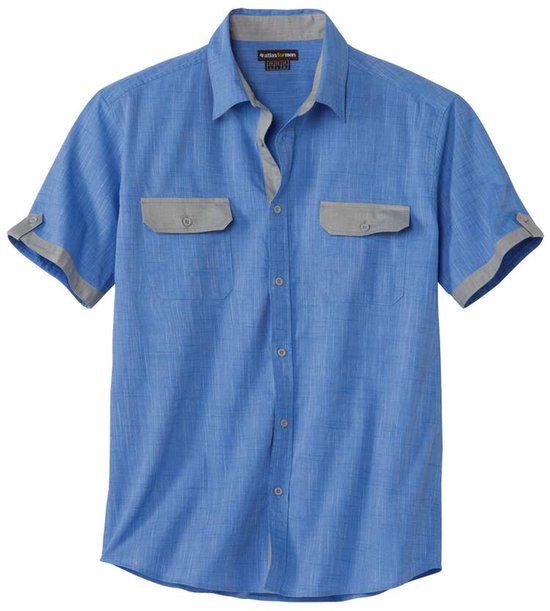 Atlas for Men - Casual overhemd van popeline - Heren - Verkrijgbaar in ...