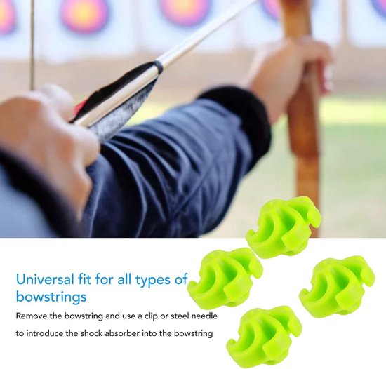 4Pcs Bow String Vibration Damper Rubber Recurve Bow String Silencer For ...