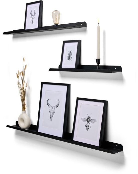 TOJ Fotolijstplank - LP Wandplank / Fotoplank / Zwevende Plank - RVS ...