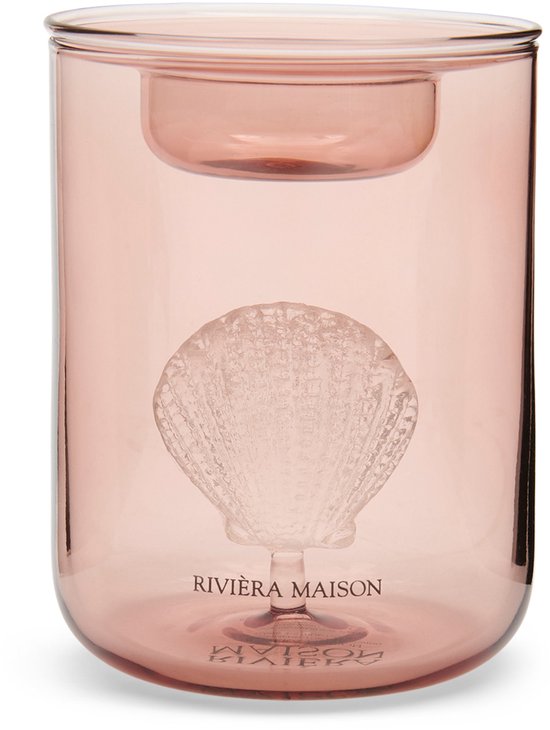 Riviera Maison Fillable Shell Votive - Glas - Roze - 8.0x8.0x10.5 cm | bol