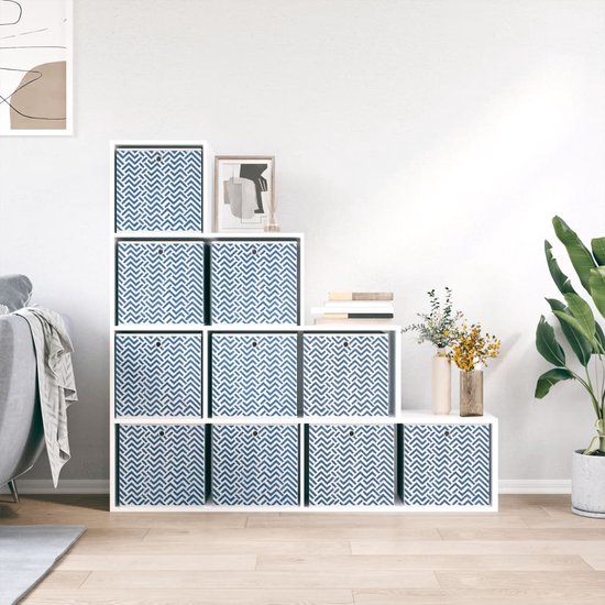 vidaXL Blauwe Opbergboxen 10 stuks Inklapbaar | bol