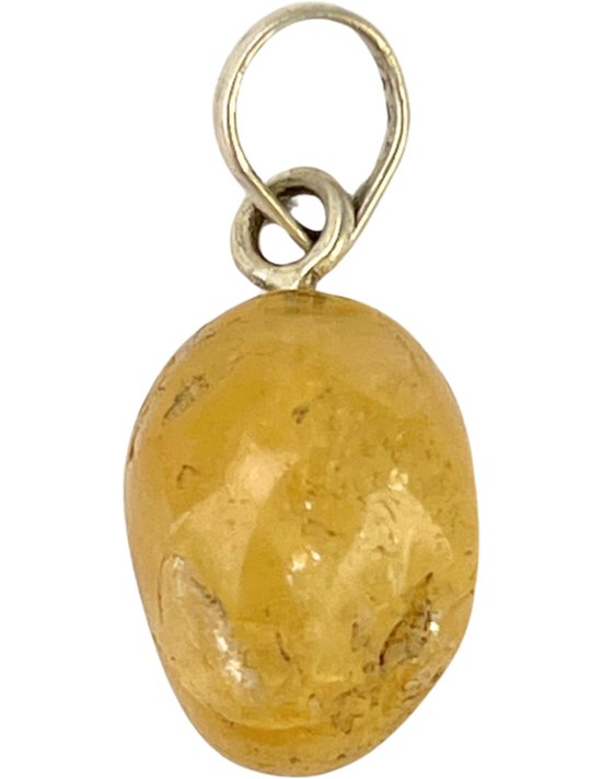 Citrien natuur hanger met zilver | bol