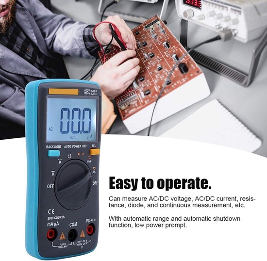 Handheld Digitale Multimeter AC DC Voltmeter AmpèRemeter - Automatische ...