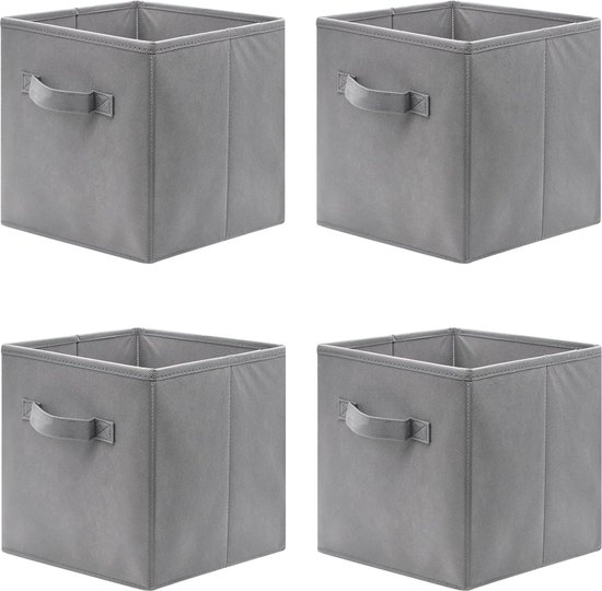 Opbergdoos - opvouwbaar - organizer box - 1 stuk - naturel - stoffen ...