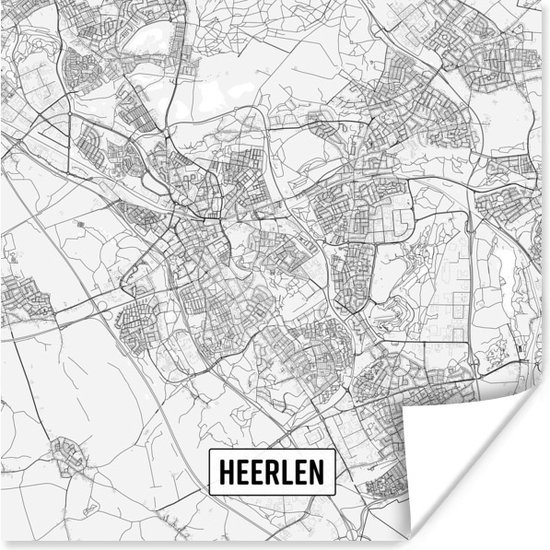 Poster Stadskaart Heerlen - 30x30 cm - Plattegrond | bol.com