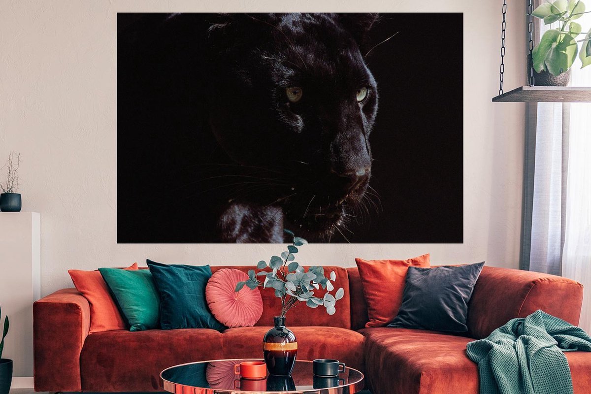 Poster Panter - Dier - Zwart - 180x120 cm XXL | bol.com