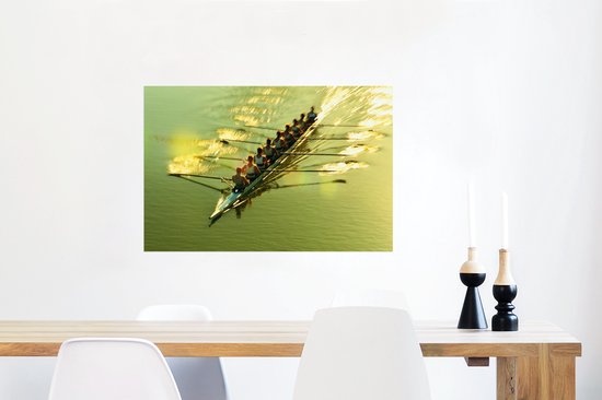 Une équipe d'aviron aviron à pleine vitesse Poster 60x40 cm - Tirage ...