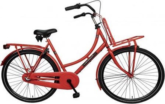 Aldo 28 inch omafiets cargo 57cm 3v mat rood | bol.com