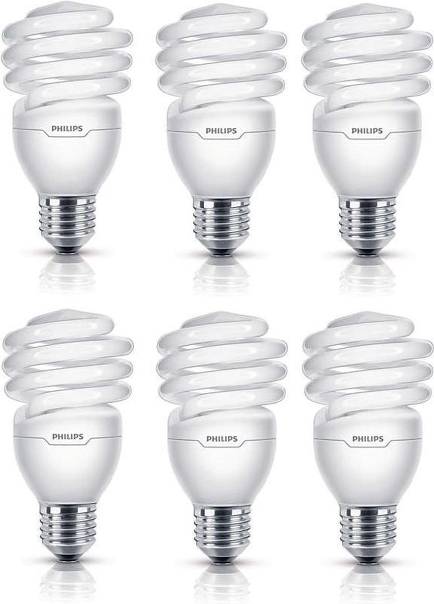 Philips Tornado T2 spiral 20W WW E27 220-240V - 6 stuks | bol.com