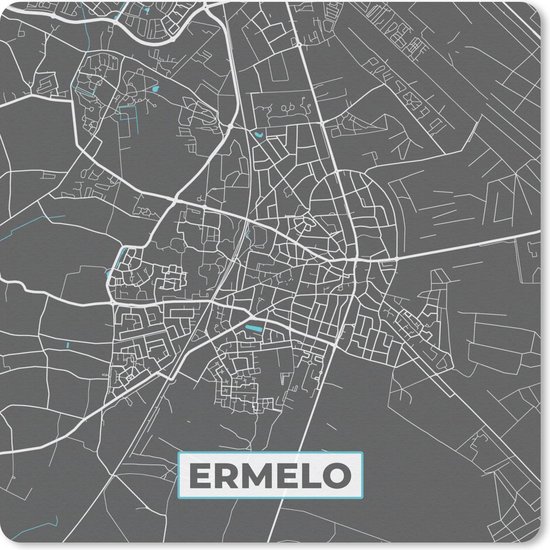 Plattegrond - Ermelo - Grijs - Blauw - Stadskaart | bol.com