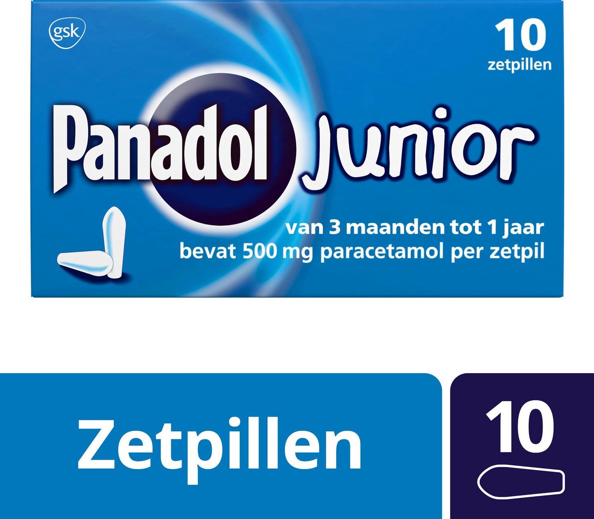 Panadol Kinderparacetamol 500 mg Junior Zetpillen - 10 st | bol.com