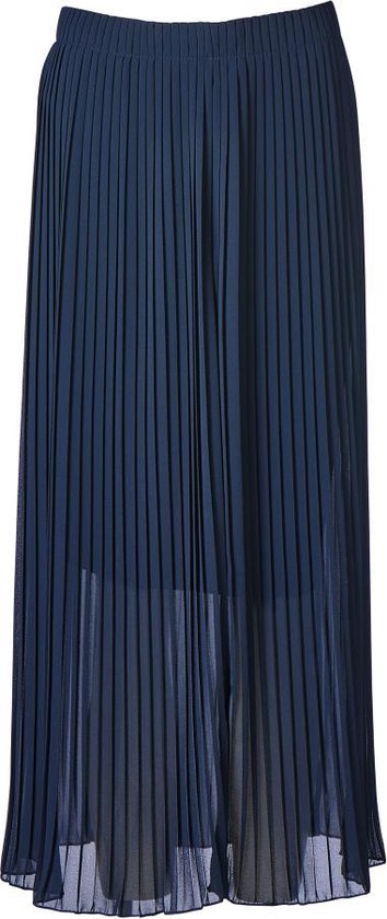 Dames plisse rok marine lang | Maat Onze size, XS-XL | bol.com