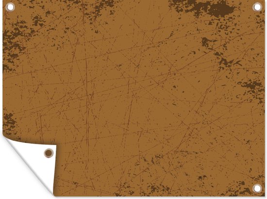 Muurdecoratie buiten Roestige structuur van ijzer - 160x120 cm ...