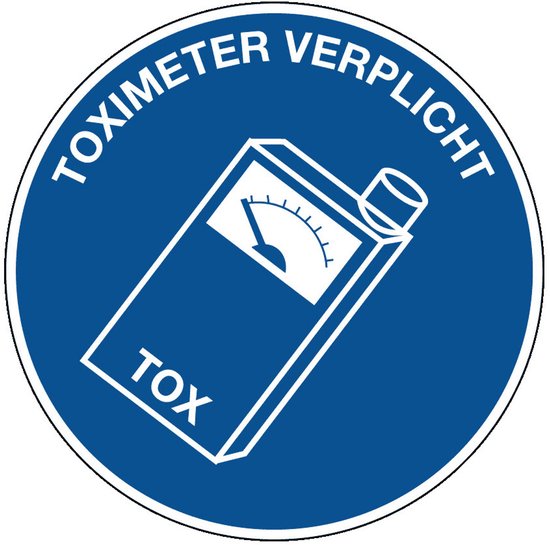 Toximeter verplicht bord - kunststof 300 mm | bol