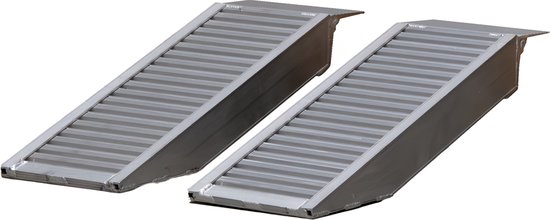 Set korte oprijplaten aluminium 3000kg 930 x 300mm bruikbare breedte ...