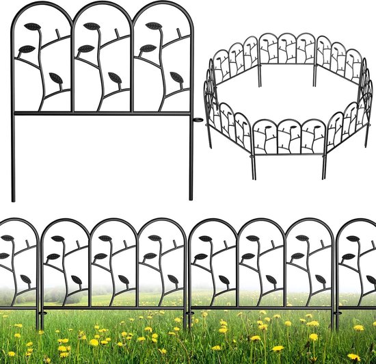 18in X 7ft Tuinhek Decoratieve Omheining - Metalen Hek voor Tuin en ...