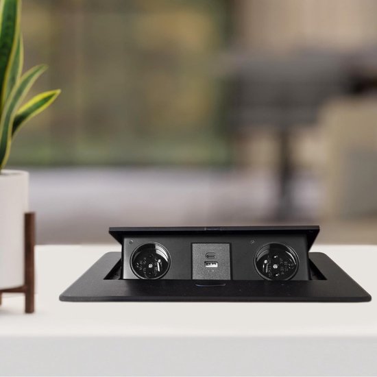 Inbouw Stopcontact Met USB-oplader - Elegante Meubelcontactdoos voor ...