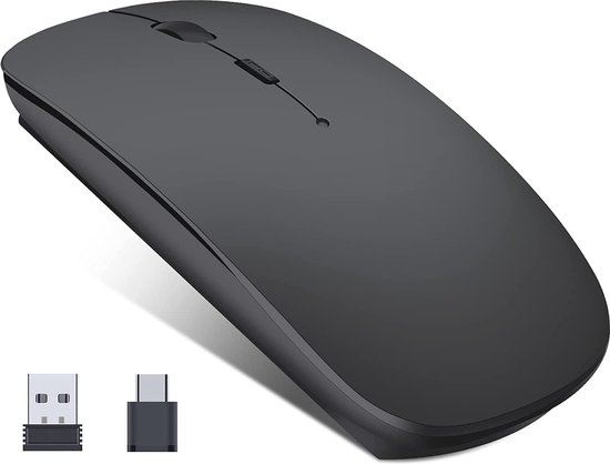 Oplaadbare Draadloze Muis voor Laptop - 2,4 GHz met USB en USB-C ...