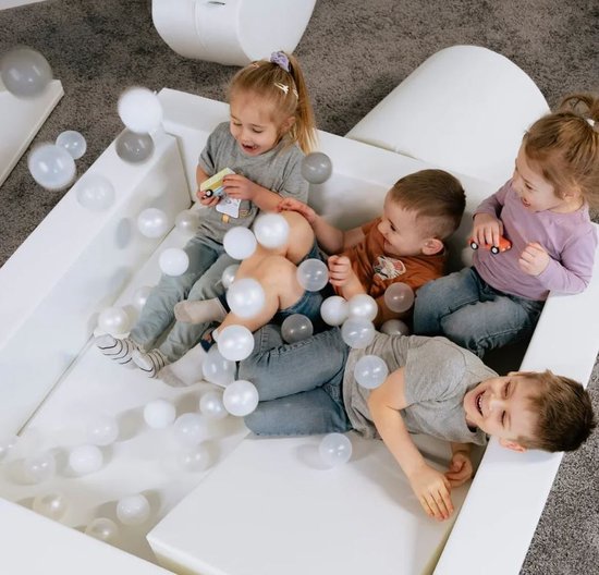 IGLU Soft Play ballenbak met 500 witte ballen - foam play ball pit ...