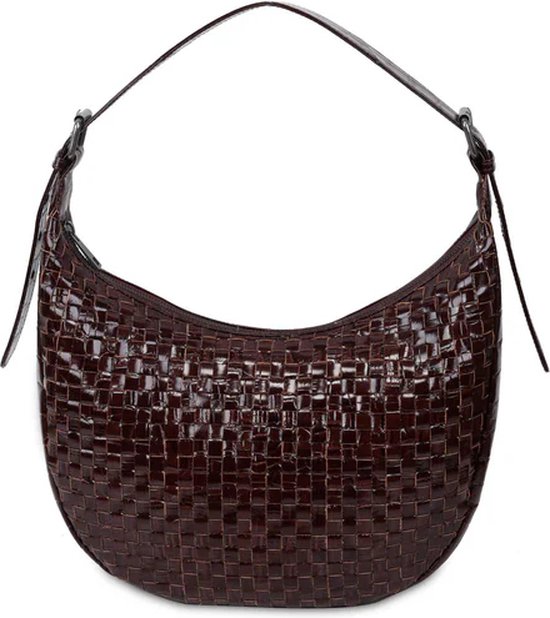 Nunoo Small Stella Texas Braided Dames Handtas - Dark Brown - One Size ...