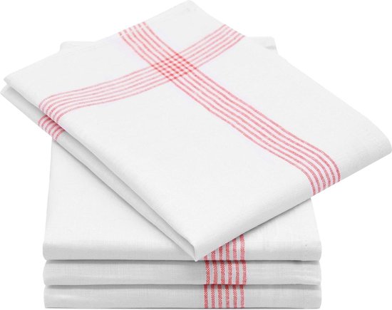 Theedoeken geblokt set van 4 vaatdoeken 100% linnen 50x70 cm 228 gsm ...
