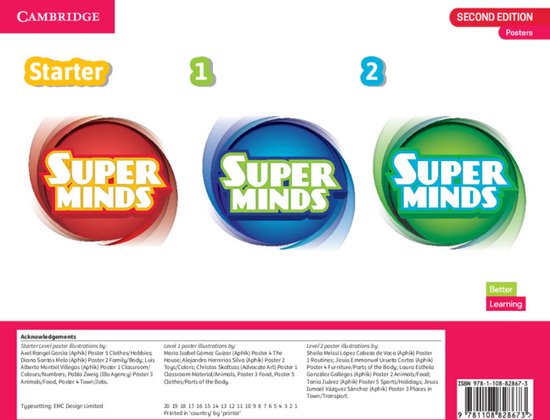Super Minds- Super Minds Levels 1–2/Starter Poster Pack British English ...