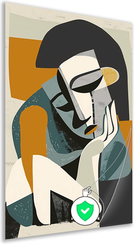 Vrouw poster - Portret poster - Poster Hand - Wanddecoratie modern ...