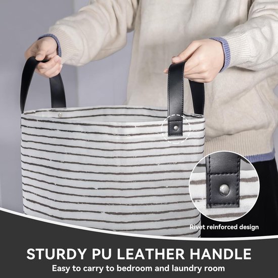 Opvouwbare wasmand 2 stuks 60 liter - grote waszak met versterkte klinknagels -... | bol