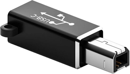USB-C Female naar USB-B male compacte printer kabel adapter - zwart ...