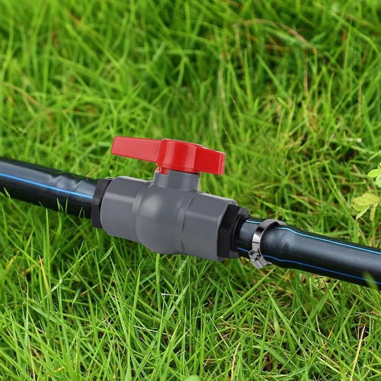 Kogelventiel pvc slangaansluiting - waterafsluiting 1 1/4 inch (40 mm ...