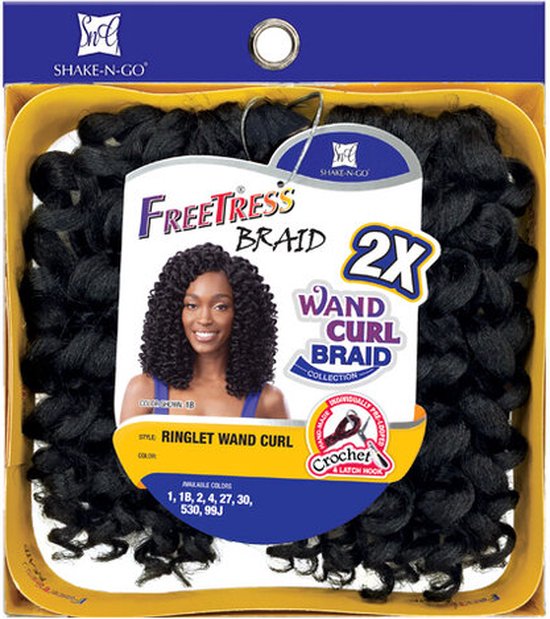 Freetress Crochet Braid Ringlet Wand Curl - 4 BROWN - 25 cm | bol