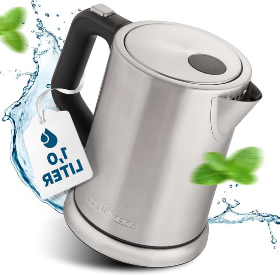 RVS Waterkoker 2200 Watt - 1 liter inhoud - 360° draaibare voet | bol