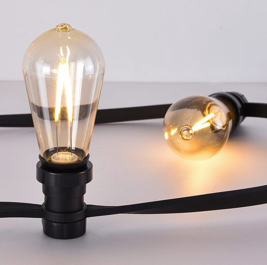 LumenXL lichtsnoer voor buiten 35 meter 70 fittingen - 2,5 watt 2200K ...