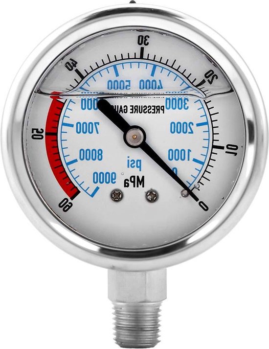 Roestvrij stalen watermanometer - draagbare hydraulische manometer ...