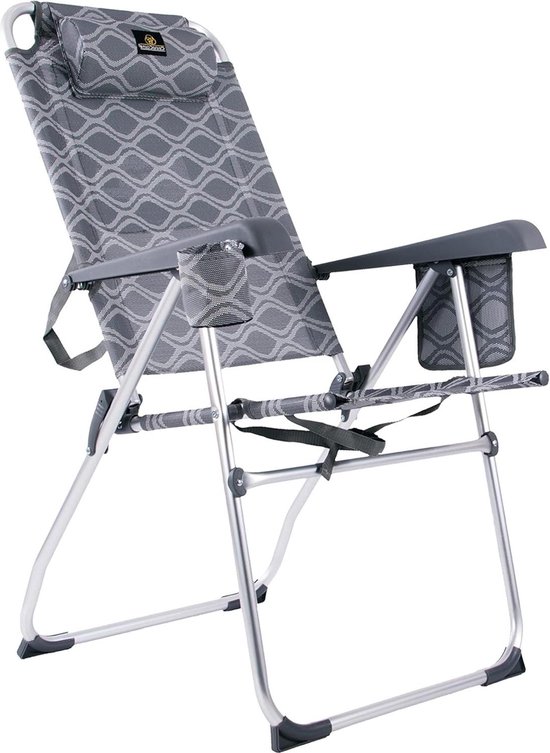 opvouwbare strandstoel met armleuningen - 8 standen - modern klassiek ...