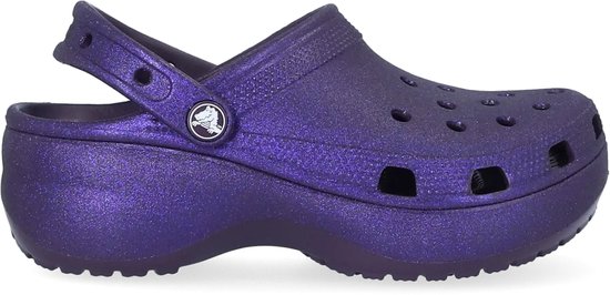 Crocs - Classic Platform Glitter Clogs Dark Iris - Maat 34-35 | bol