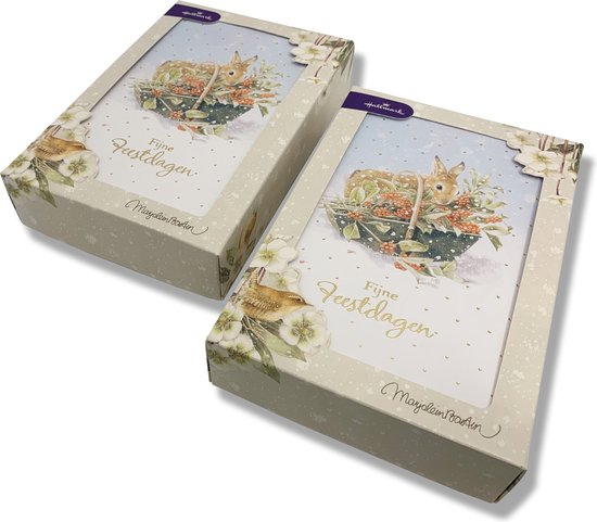 Hallmark - Marjolein Bastin - 20 Kerstkaarten - Konijn en mand ...