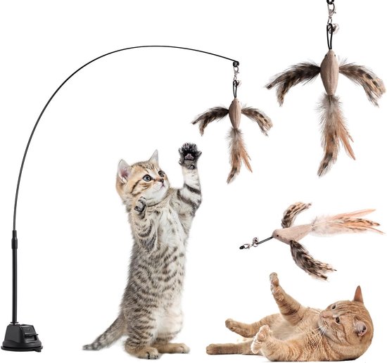 Interactief Katten Speelgoed met Veer en Zuignap voor Zelfstandig ...