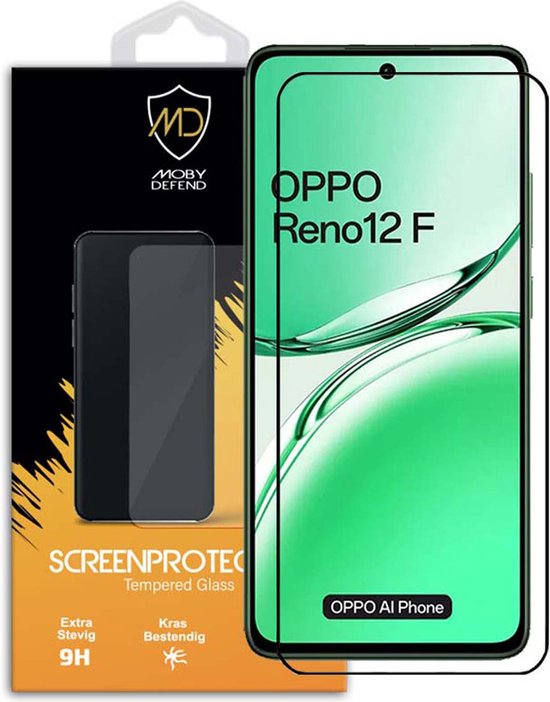 MobyDefend Screenprotector - Geschikt voor Oppo Reno12 F - Screensaver ...