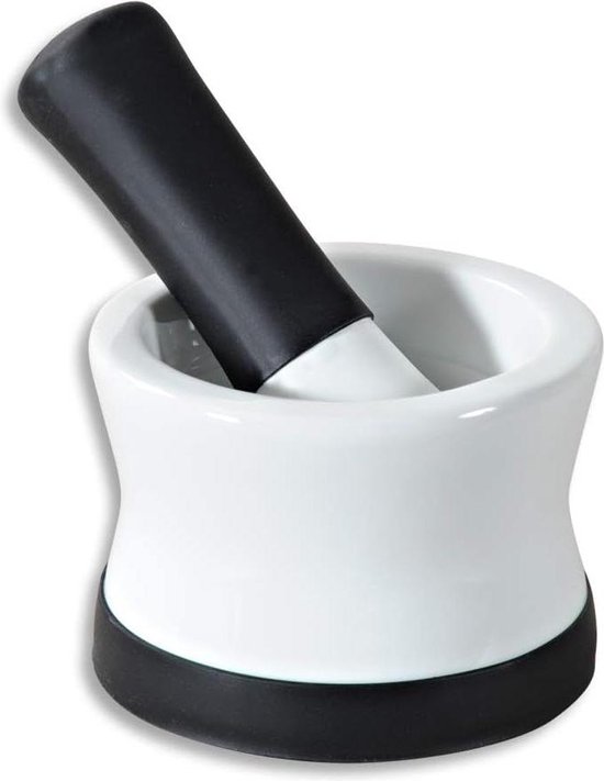 Porselein witte vijzel - 11 cm - 75 cm hoogte | bol