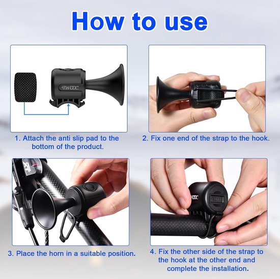 Toeter fiets - Elektrische mini-fietsbel 100 dB waterdicht MTB ...